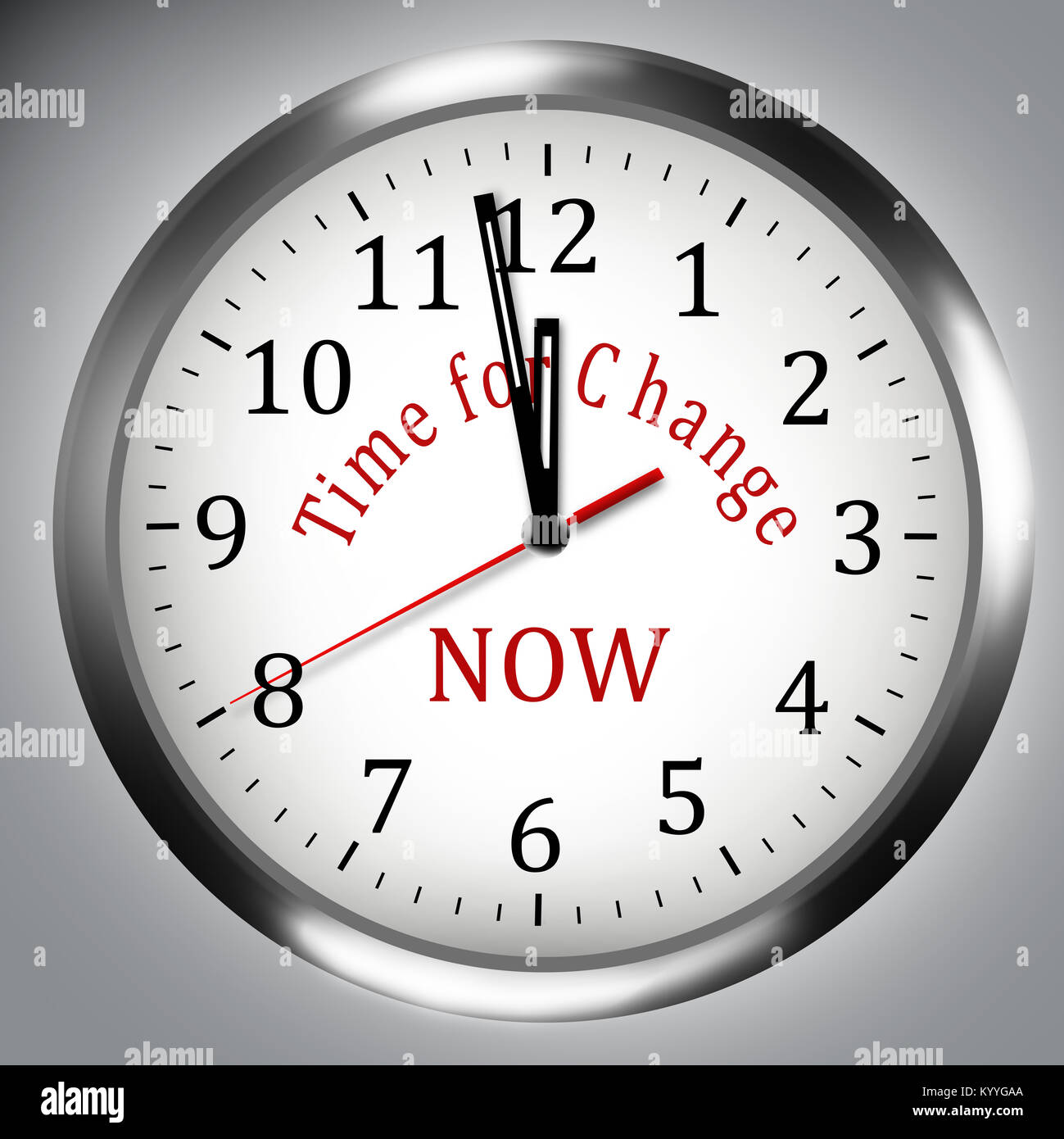 Time for Change clock business ilustration idea concept Stock Photo - Alamy