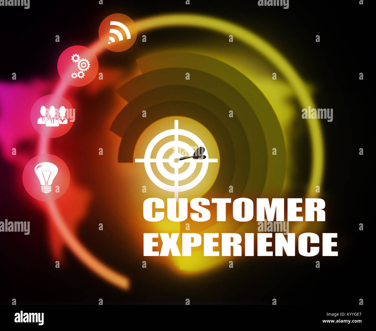 customer experience concept business idea background plan graphic Stock ...