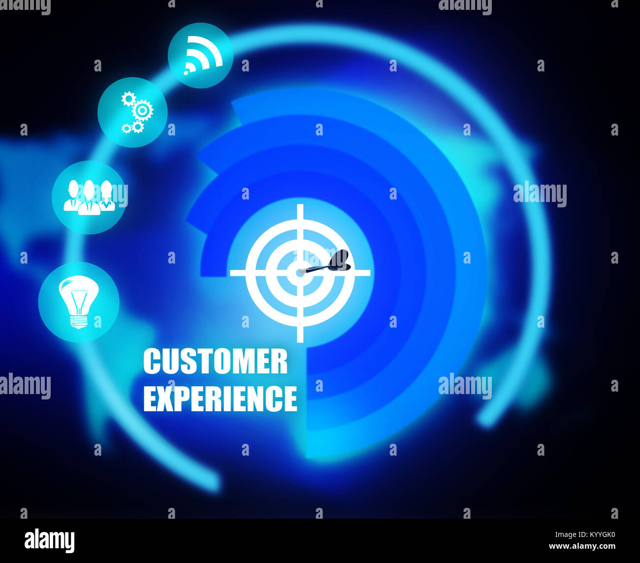 customer experience concept business idea background plan graphic Stock ...