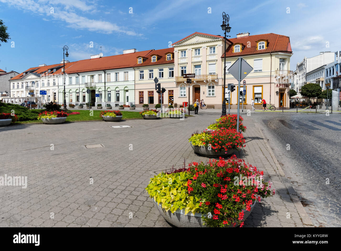 Narutowicza Square in Plock, Poland Stock Photo - Alamy