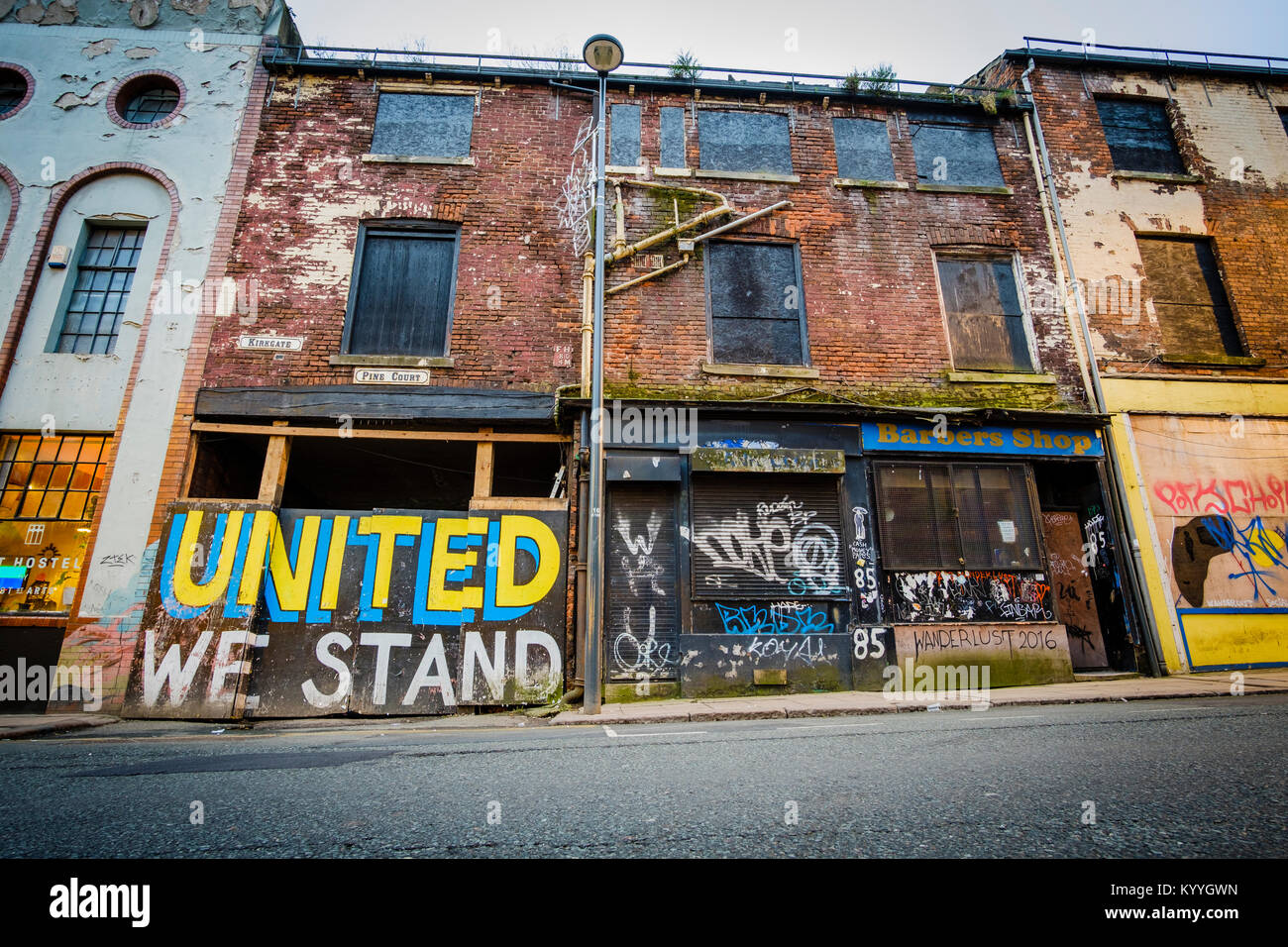 United We Stand, Graffiti on Kirkgate, Leeds City Centre, West ...