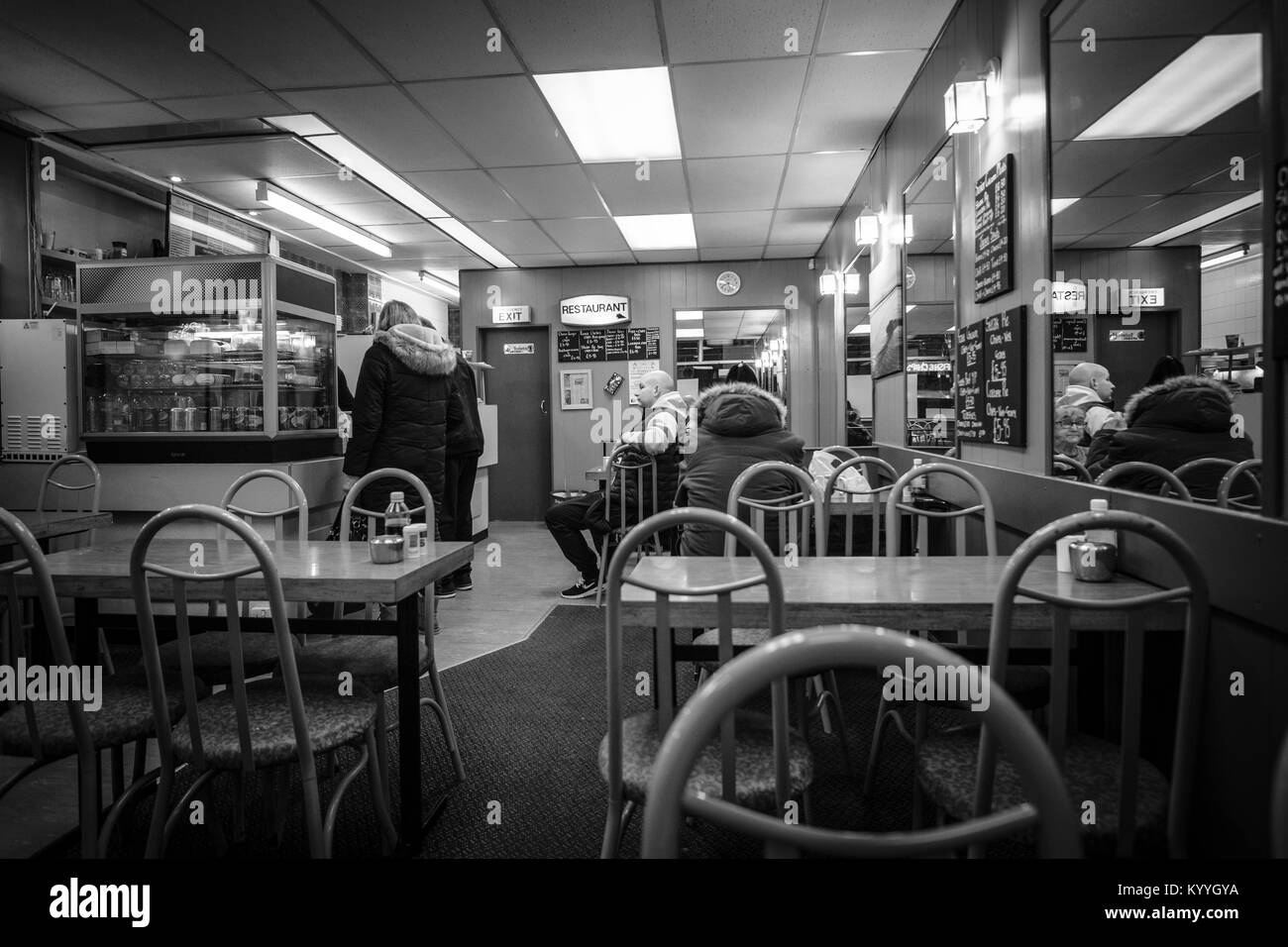 Greasy Cafe in Leeds, City Centre, UK Stock Photo - Alamy