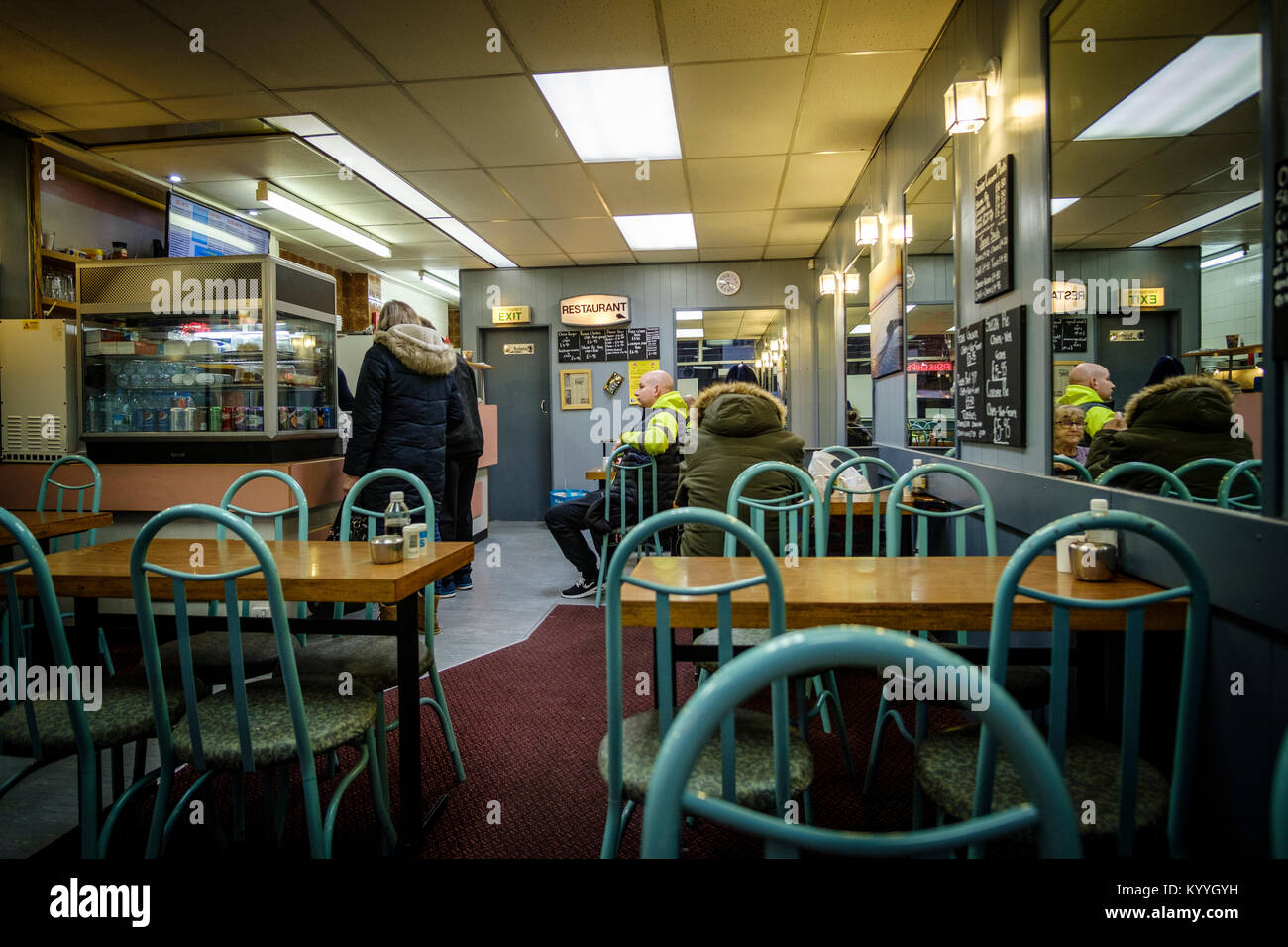 Greasy Cafe in Leeds, City Centre, UK Stock Photo - Alamy