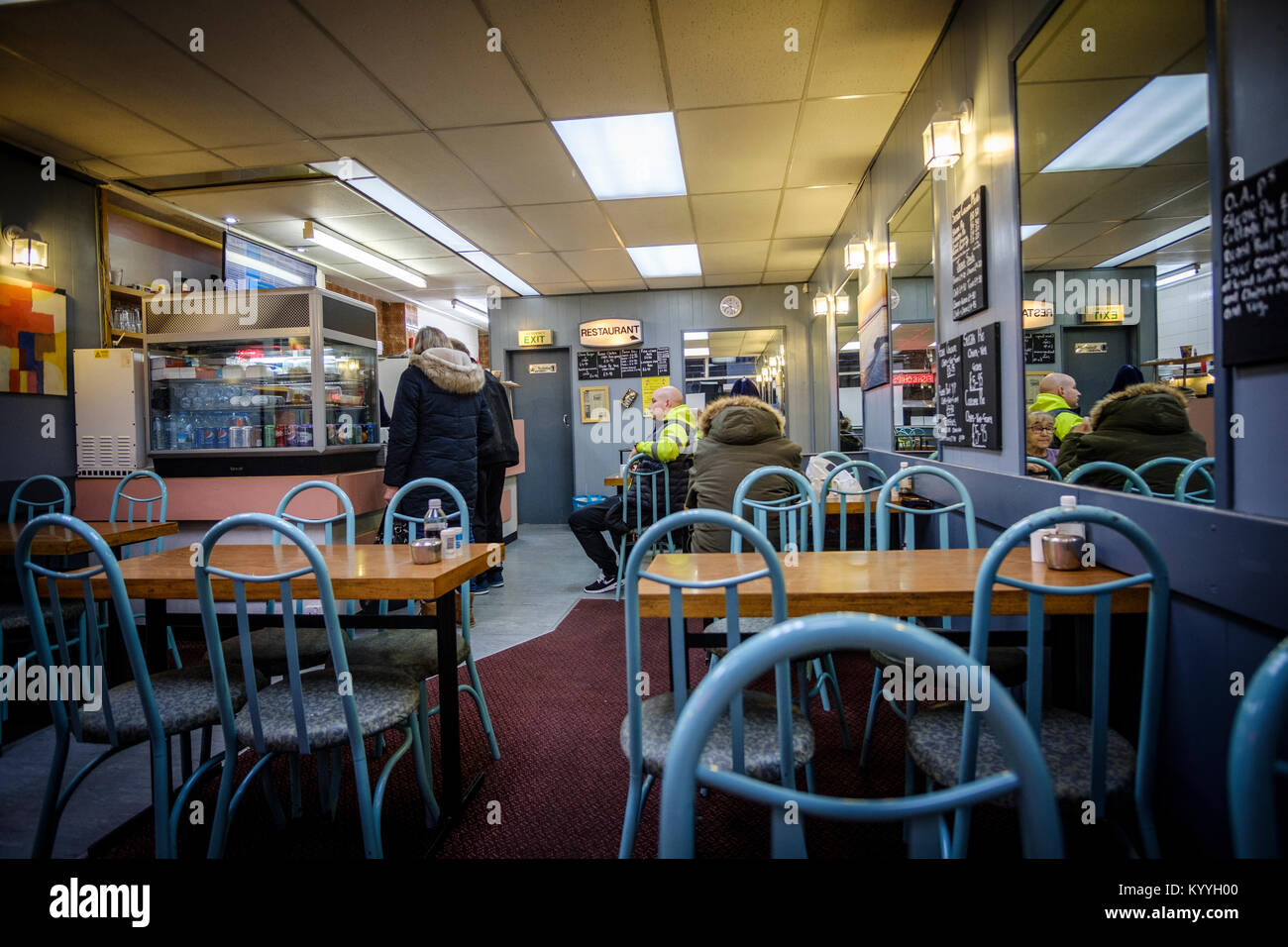 Greasy Cafe in Leeds, City Centre, UK Stock Photo - Alamy