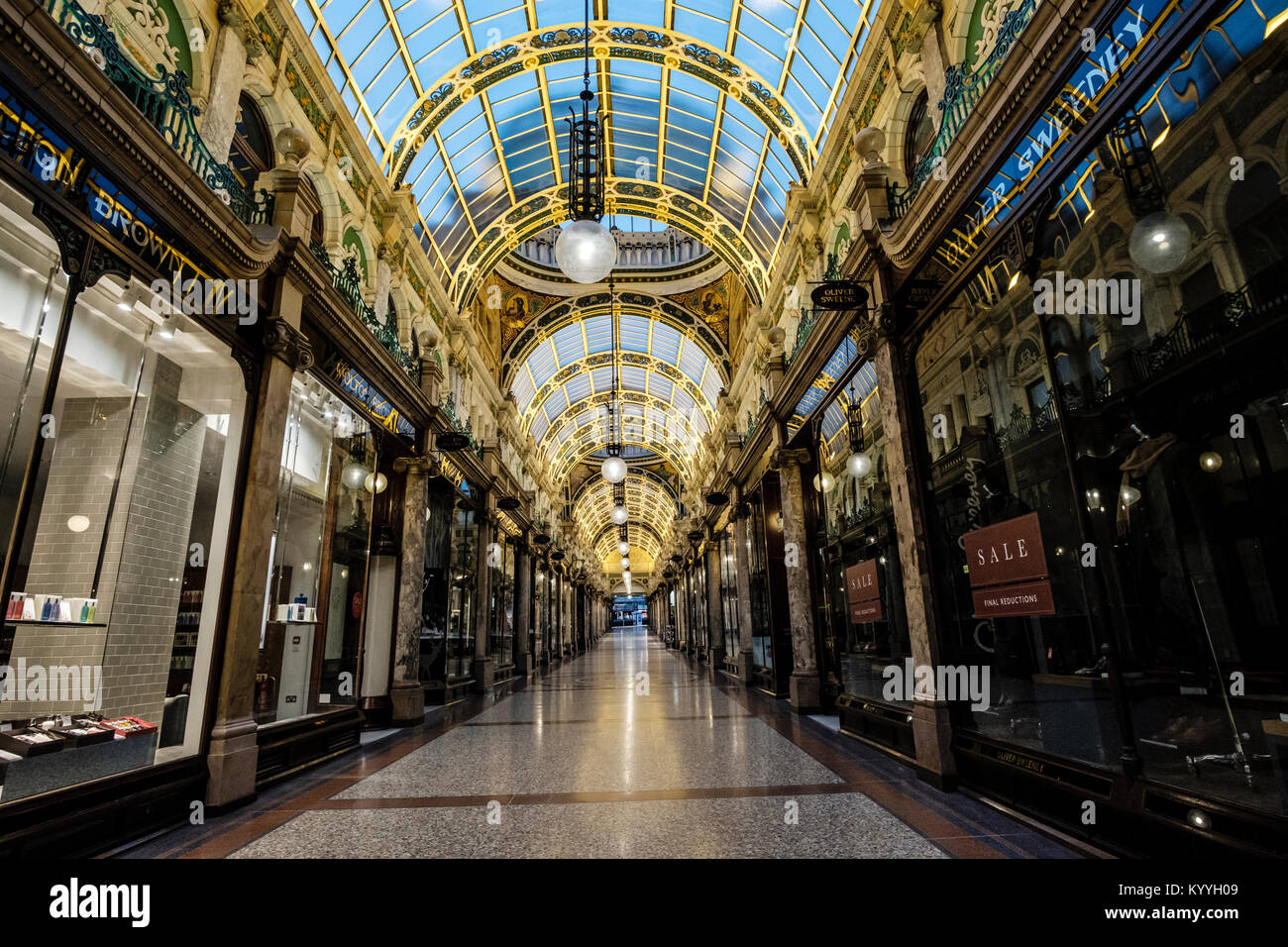 The Victoria Quarter Shopping Arcades, Leeds, West Yorkshire, England ...