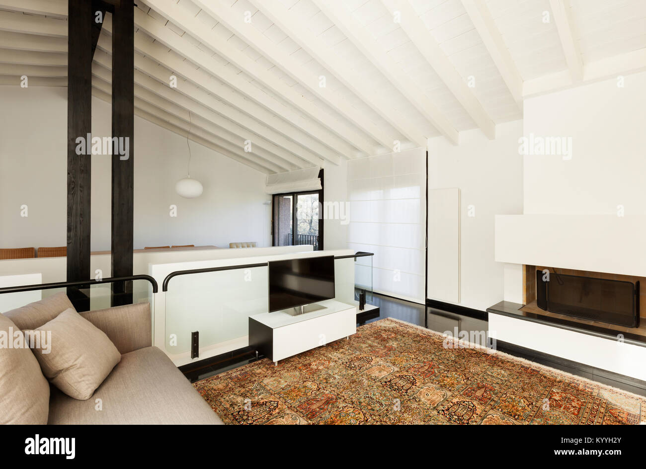 interior, comfortable loft, modern furniture Stock Photo - Alamy