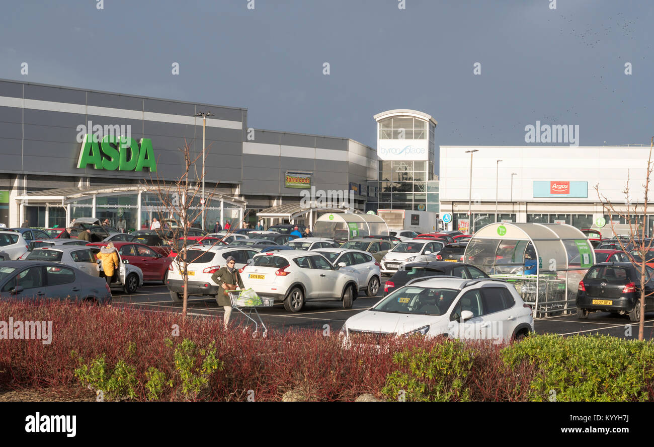 Byron Place shopping centre, Seaham, County Durham, England, UK Stock ...