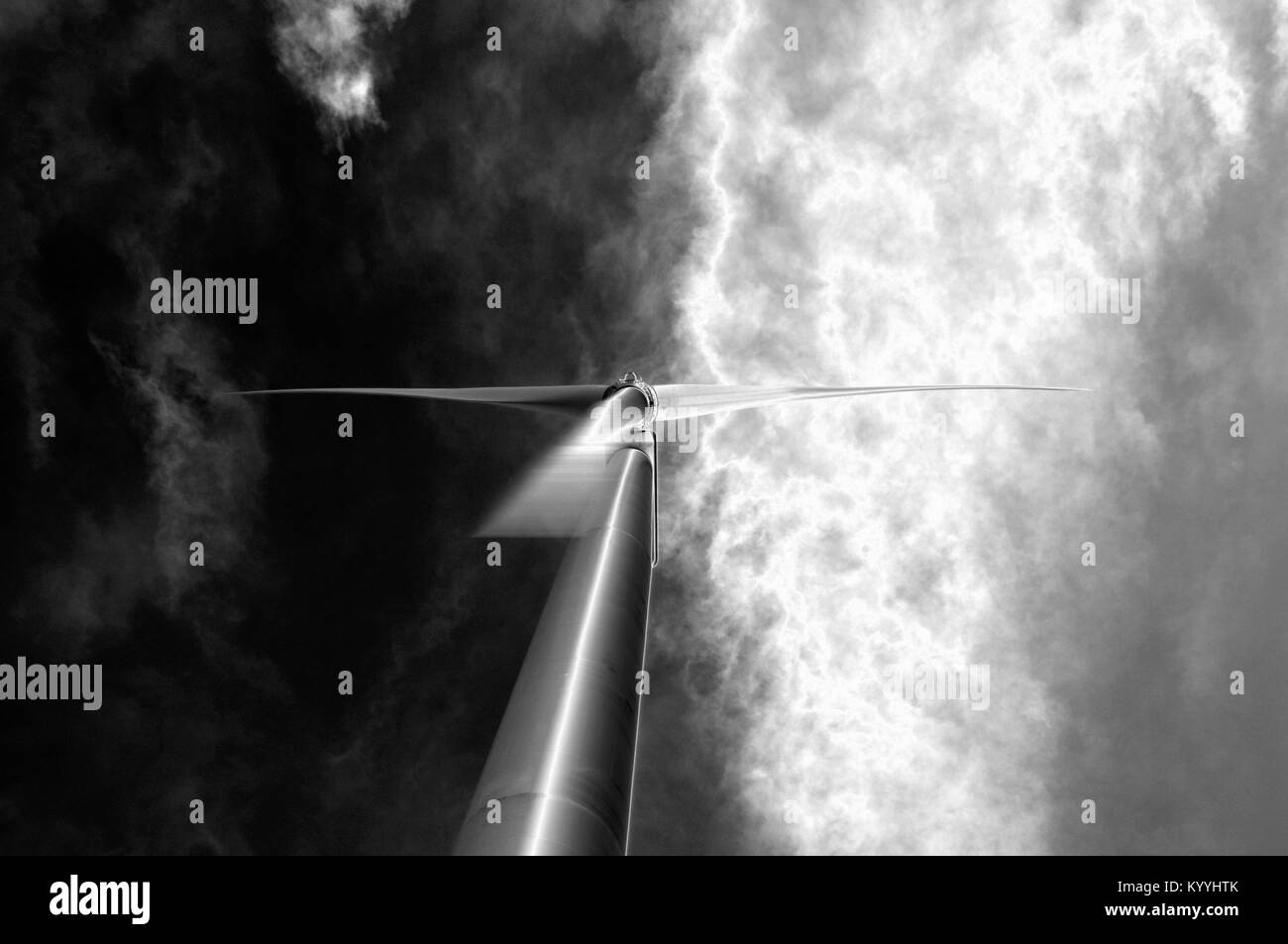 Wind turbine a Black and White Stock Photos & Images - Alamy