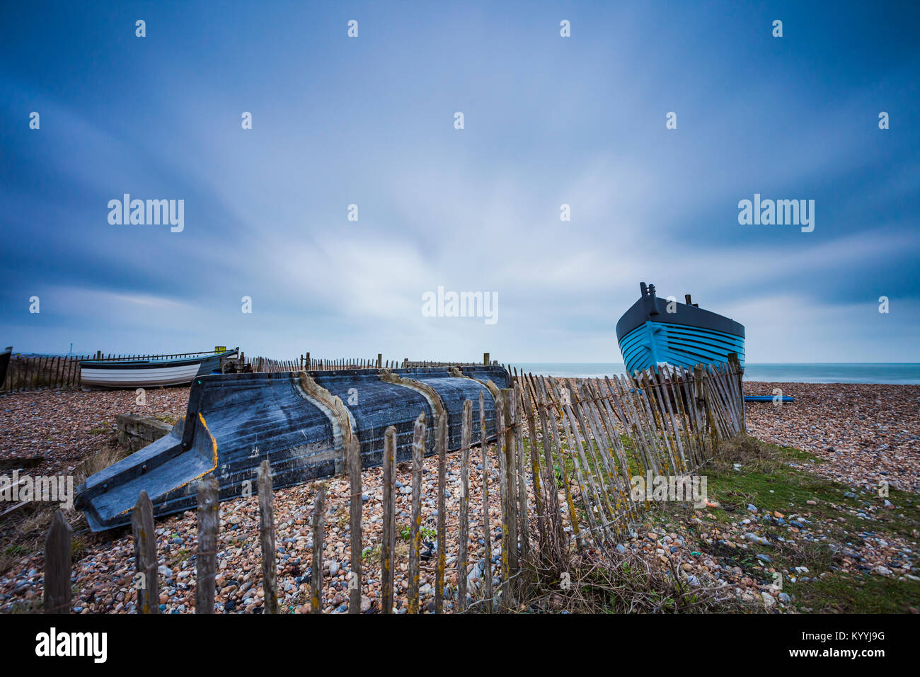 Fishing boats on the beach in Shoreham-by-Sea, England Stock Photo - Alamy