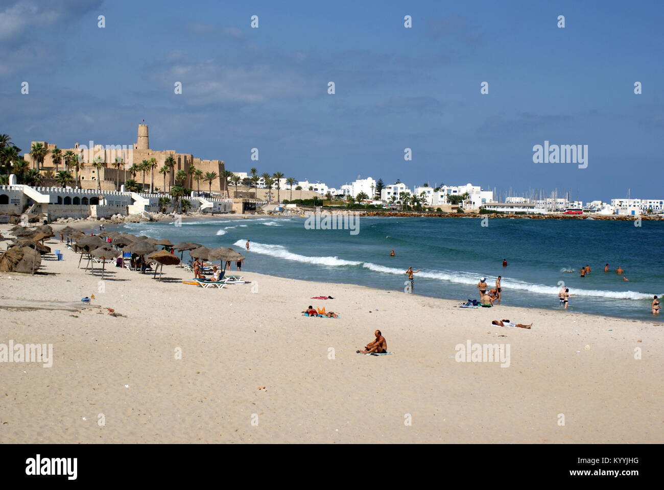 Monastir beach and Ribat, Monastir, Tunisia Stock Photo - Alamy