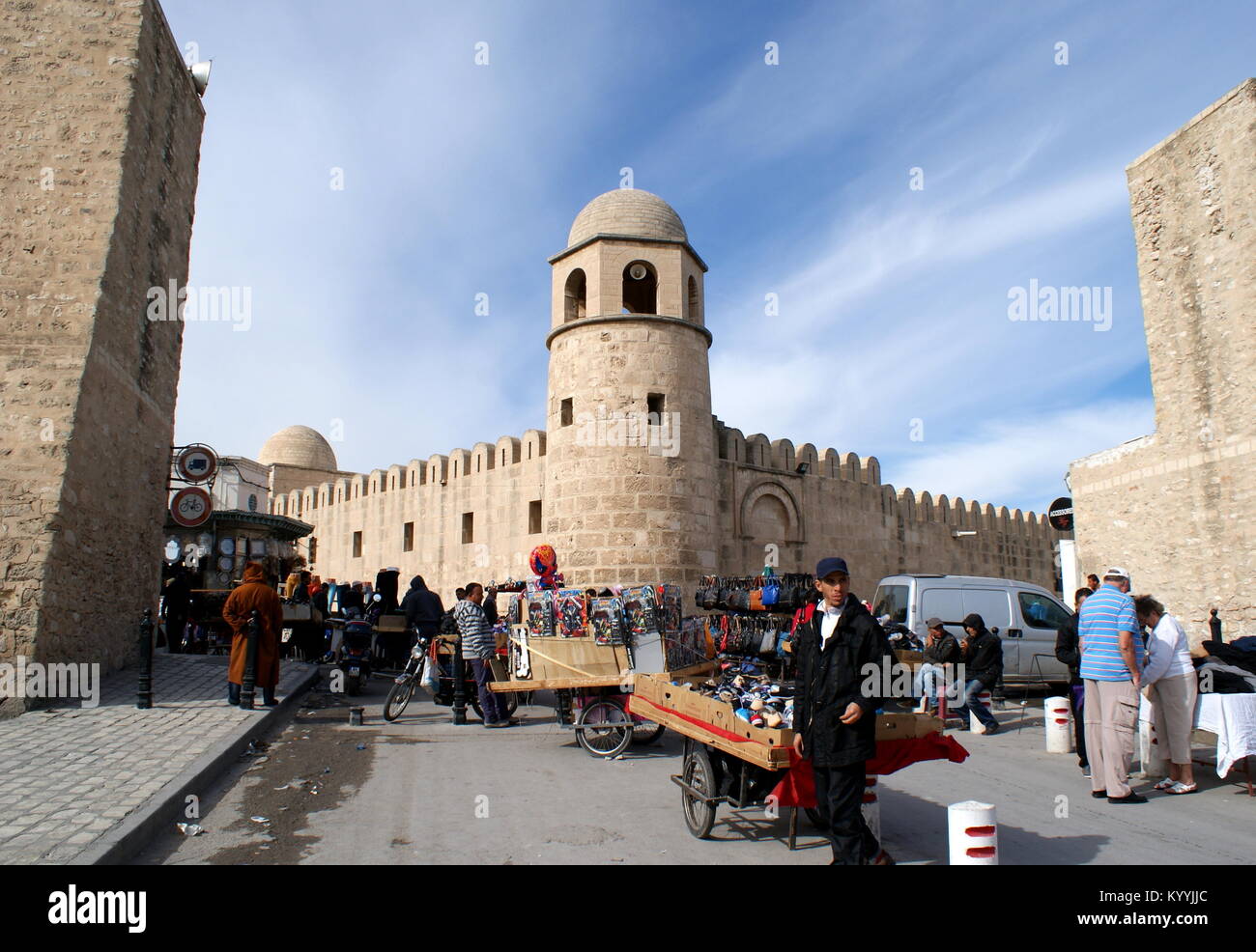 Street view towards Sousse Ribat, Sousse, Tunisia Stock Photo - Alamy