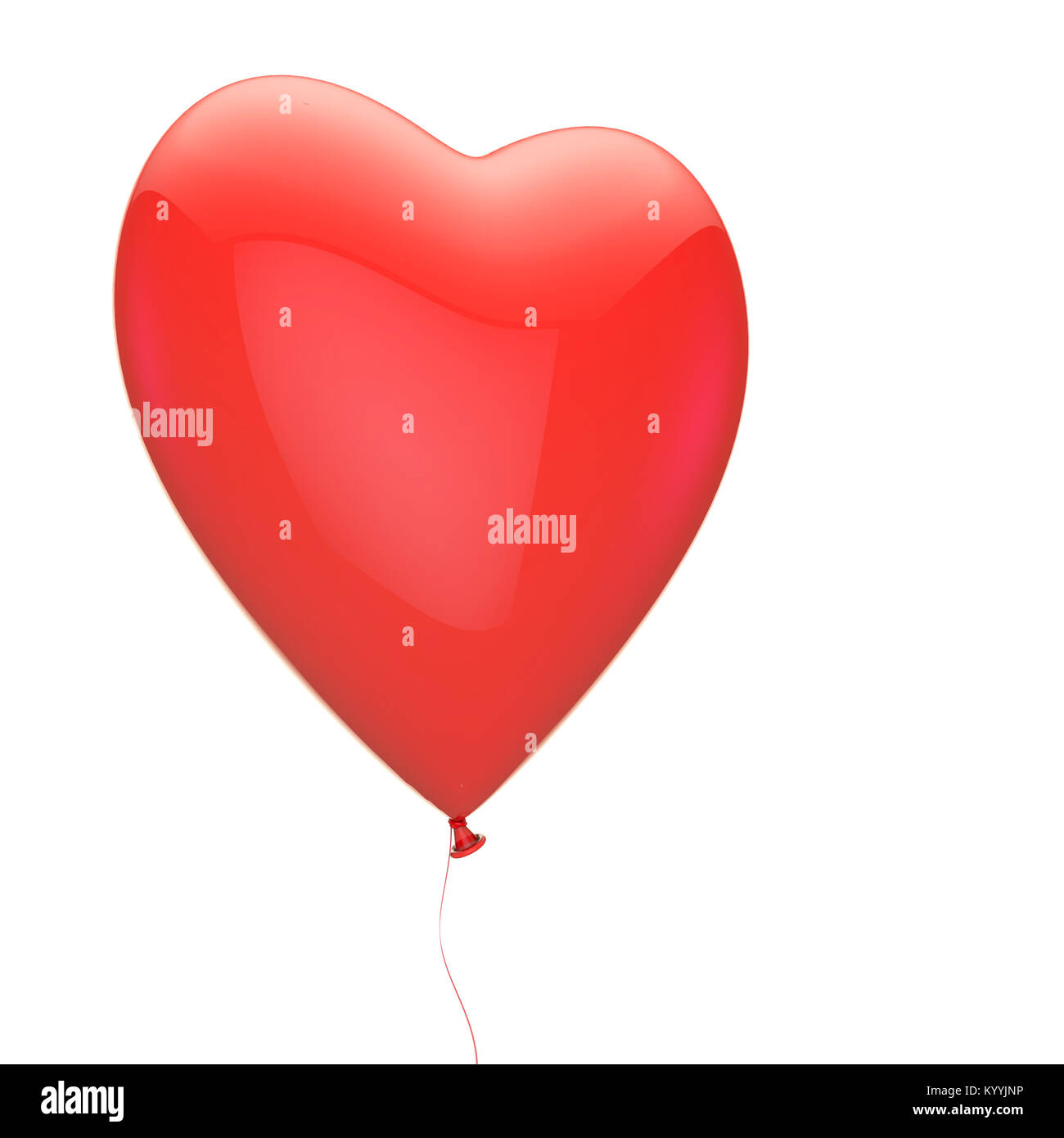 Red heart valentine's love balloons. 3D rendering Stock Photo - Alamy