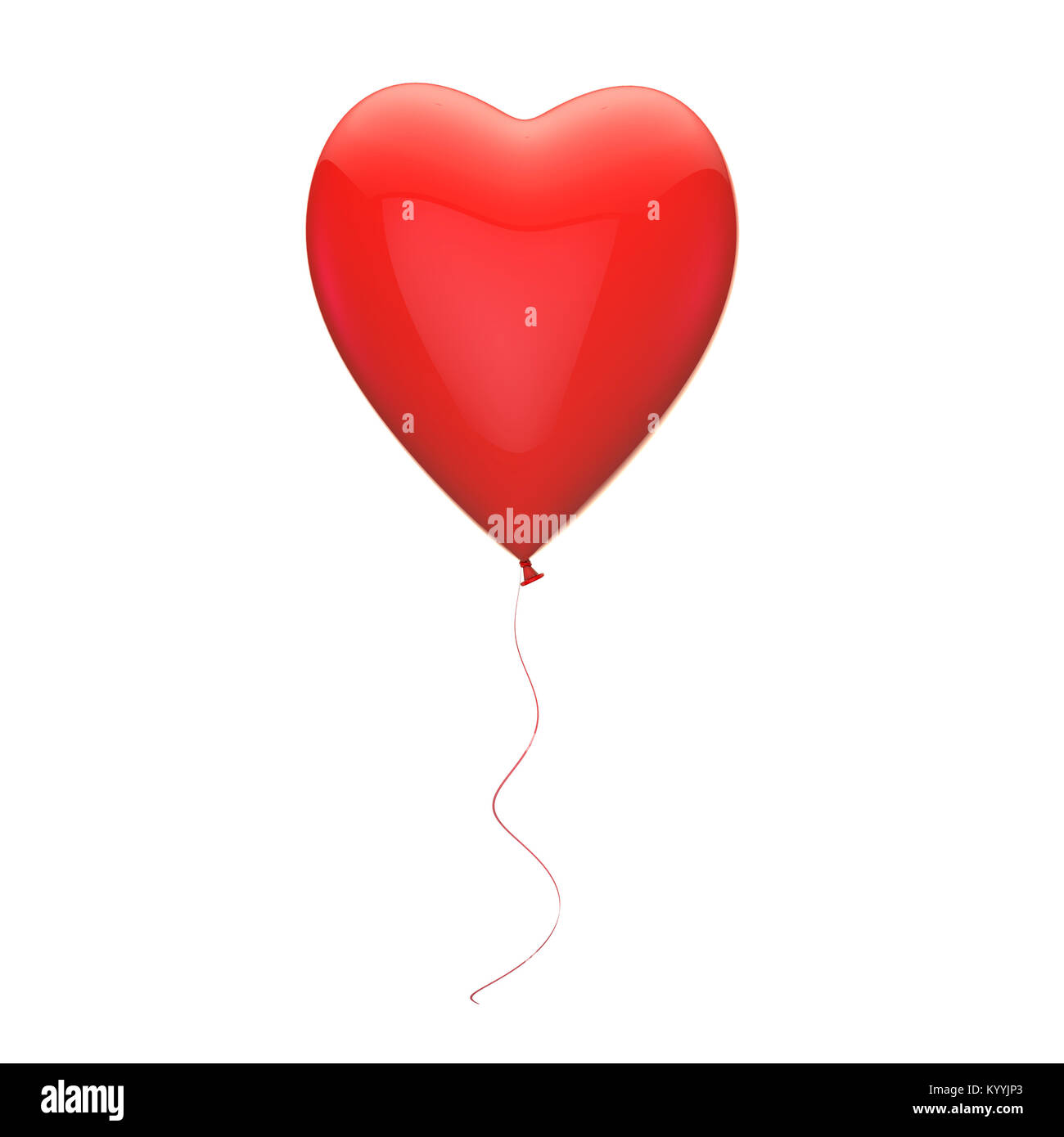 Red heart valentine's love balloons. 3D rendering Stock Photo - Alamy