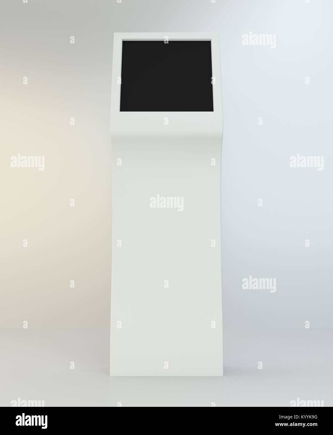 Information kiosk. interactive terminal on white background. 3d ...