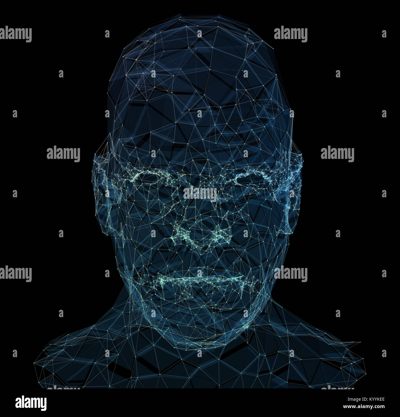 Design of 3d wireframe head hi-res stock photography and images - Alamy