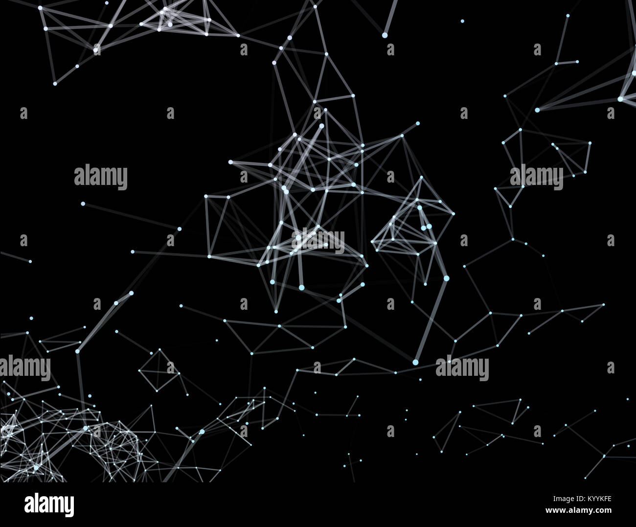 Global network connections with points and lines. Wireframe of design ...