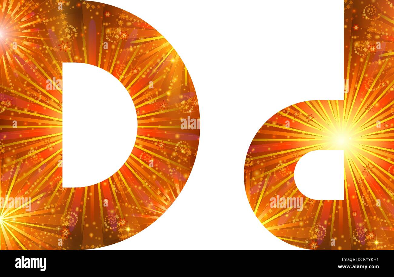 Set of letters, firework, D Stock Vector Image & Art - Alamy