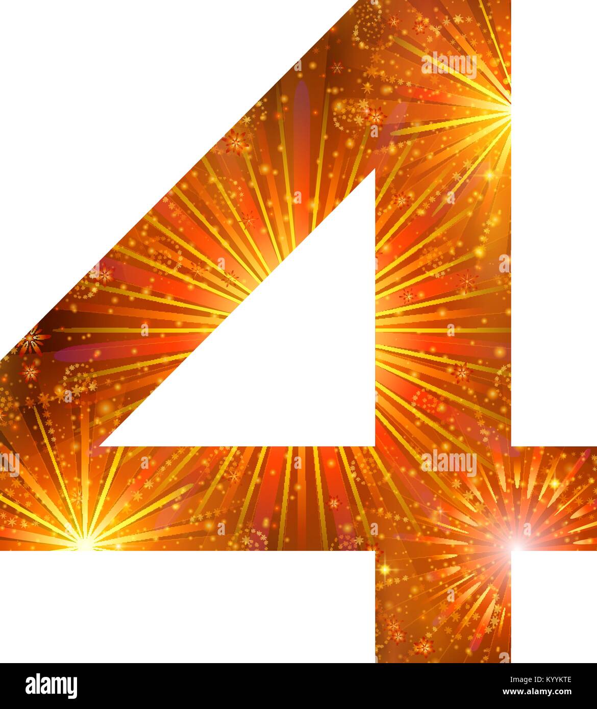 Number of orange firework, four Stock Vector Image & Art - Alamy