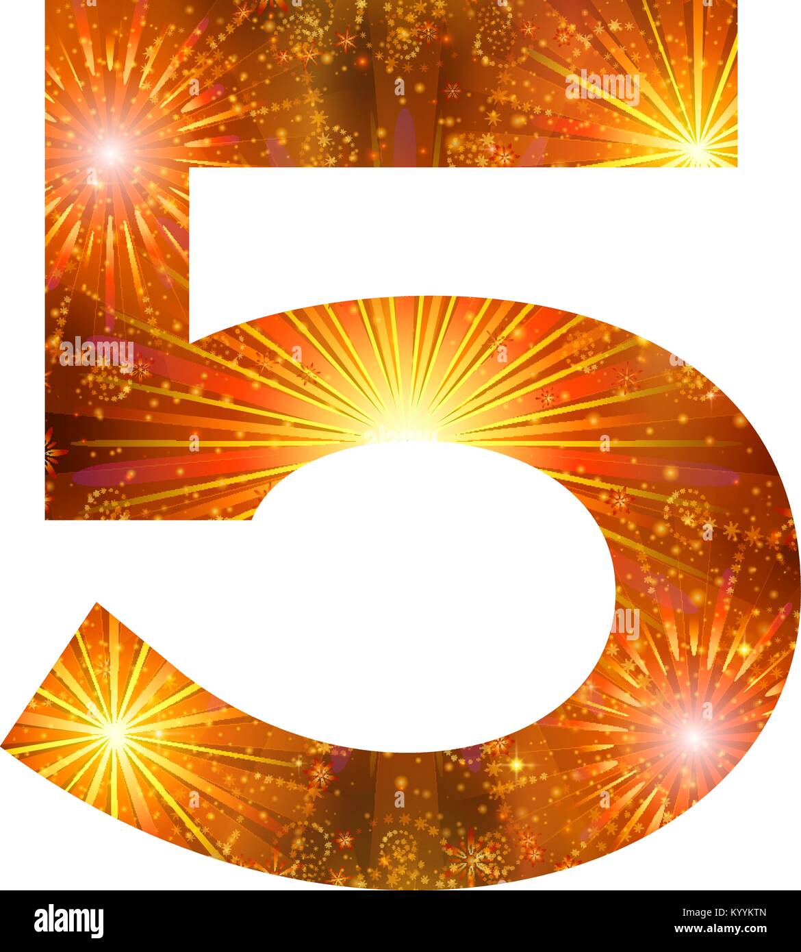 Number of orange firework, five Stock Vector Image & Art - Alamy