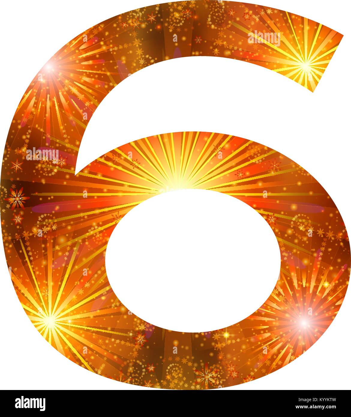 Number six icon sign symbol Stock Vector Images - Alamy