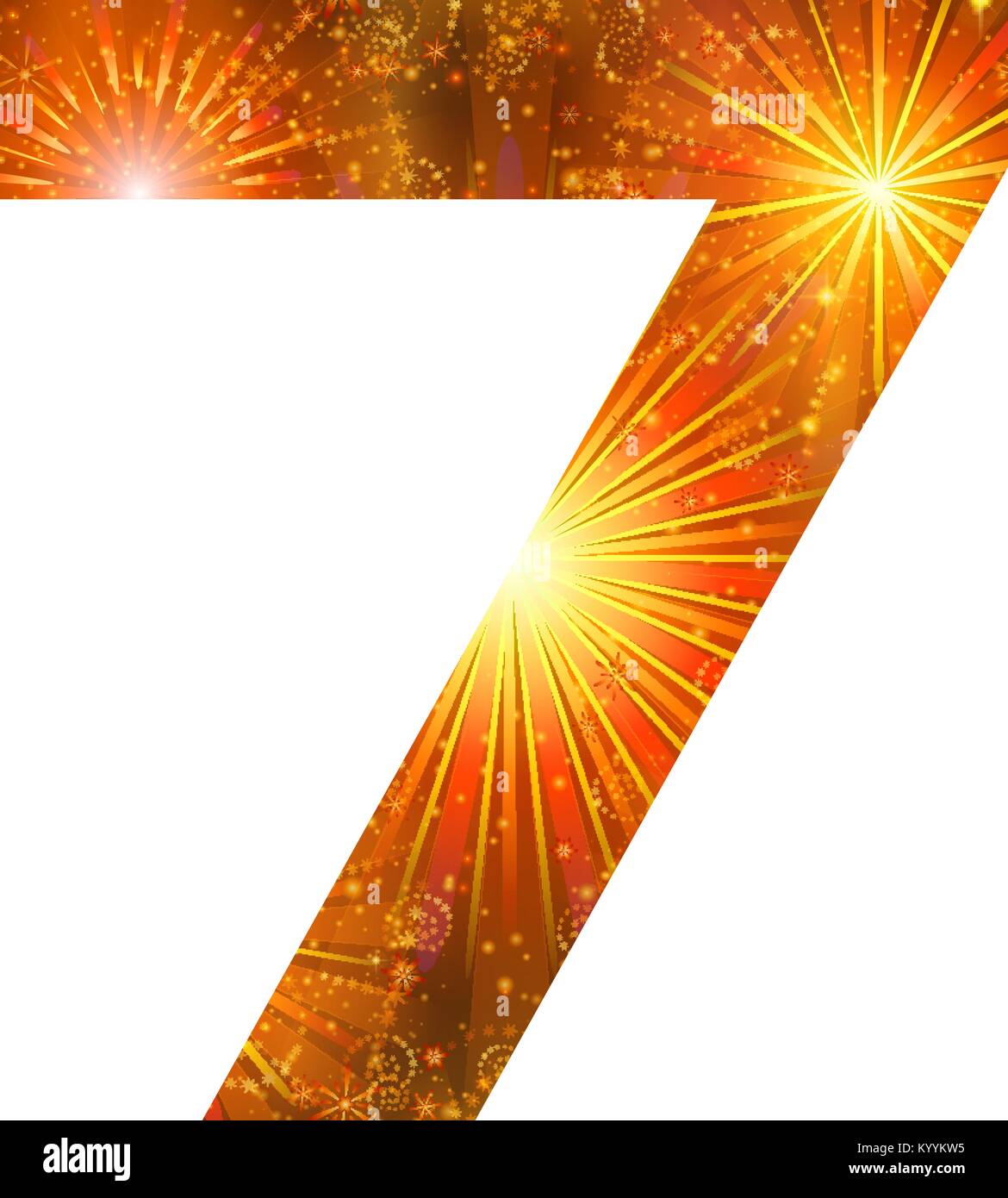 Number of orange firework, seven Stock Vector Image & Art - Alamy