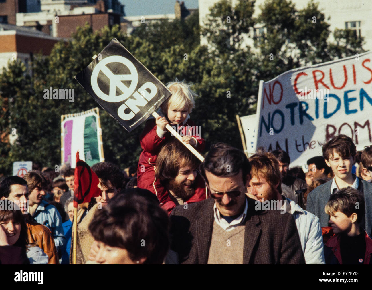 CND-Campaign for Nuclear Disarmament Protest March through central ...