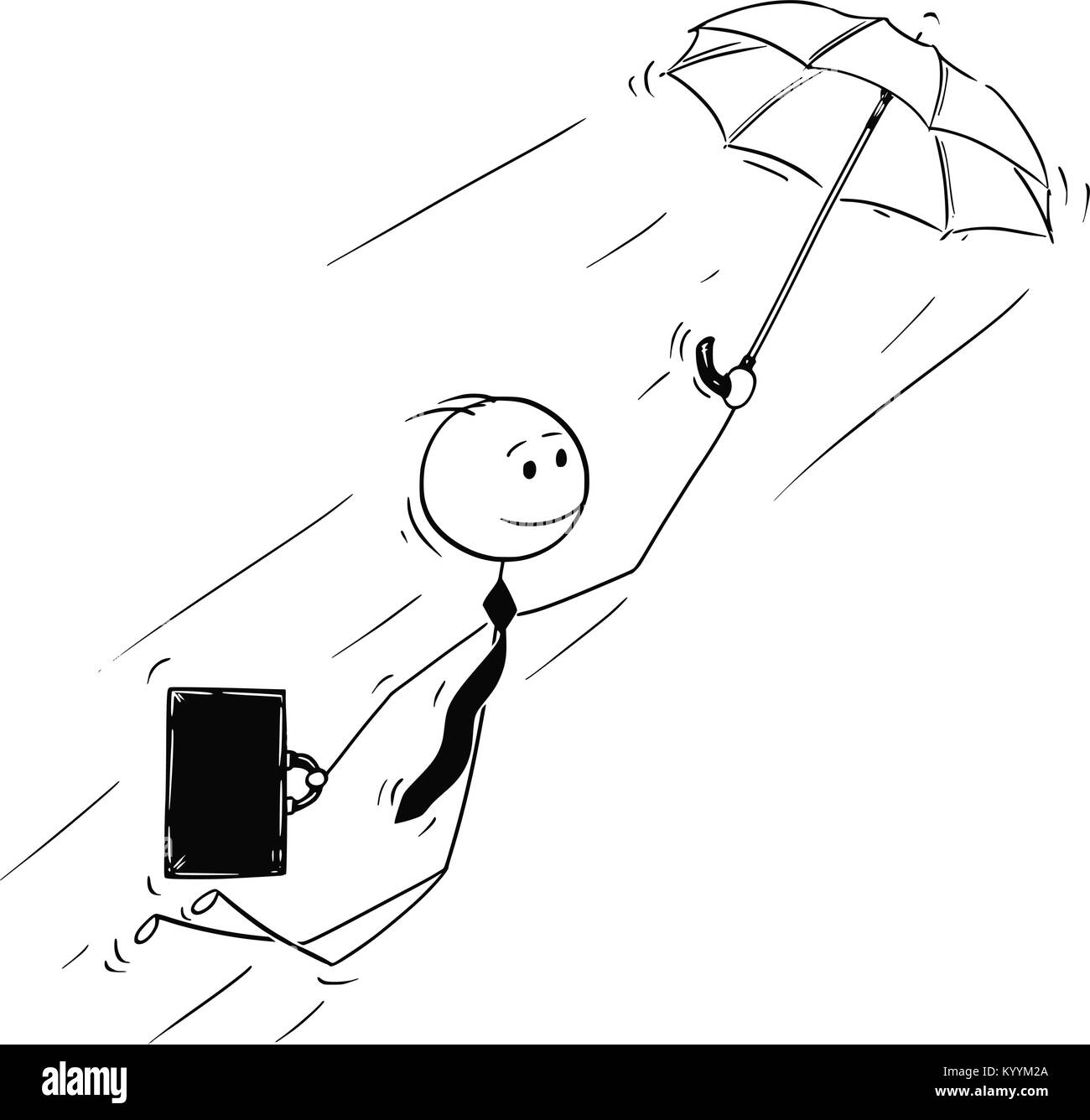 Conceptual Cartoon of Businessman Creative Individuality Stock Vector ...