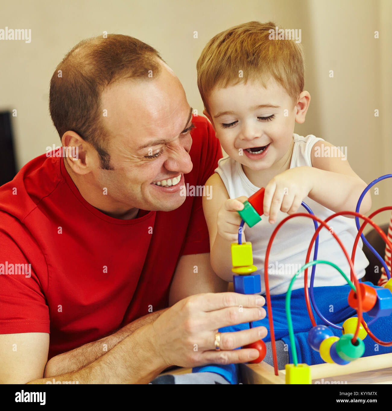 father with child at home Stock Photo - Alamy