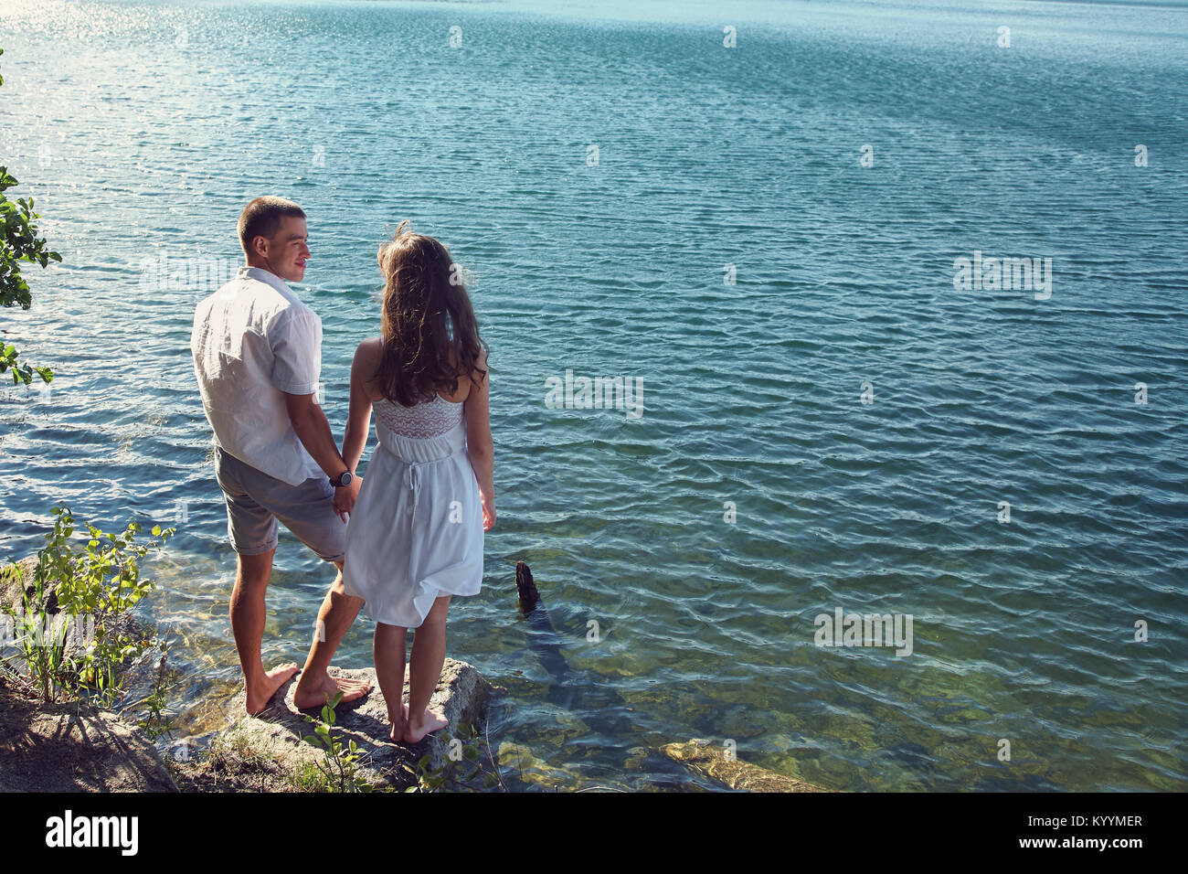 couple in love on the nature Stock Photo - Alamy