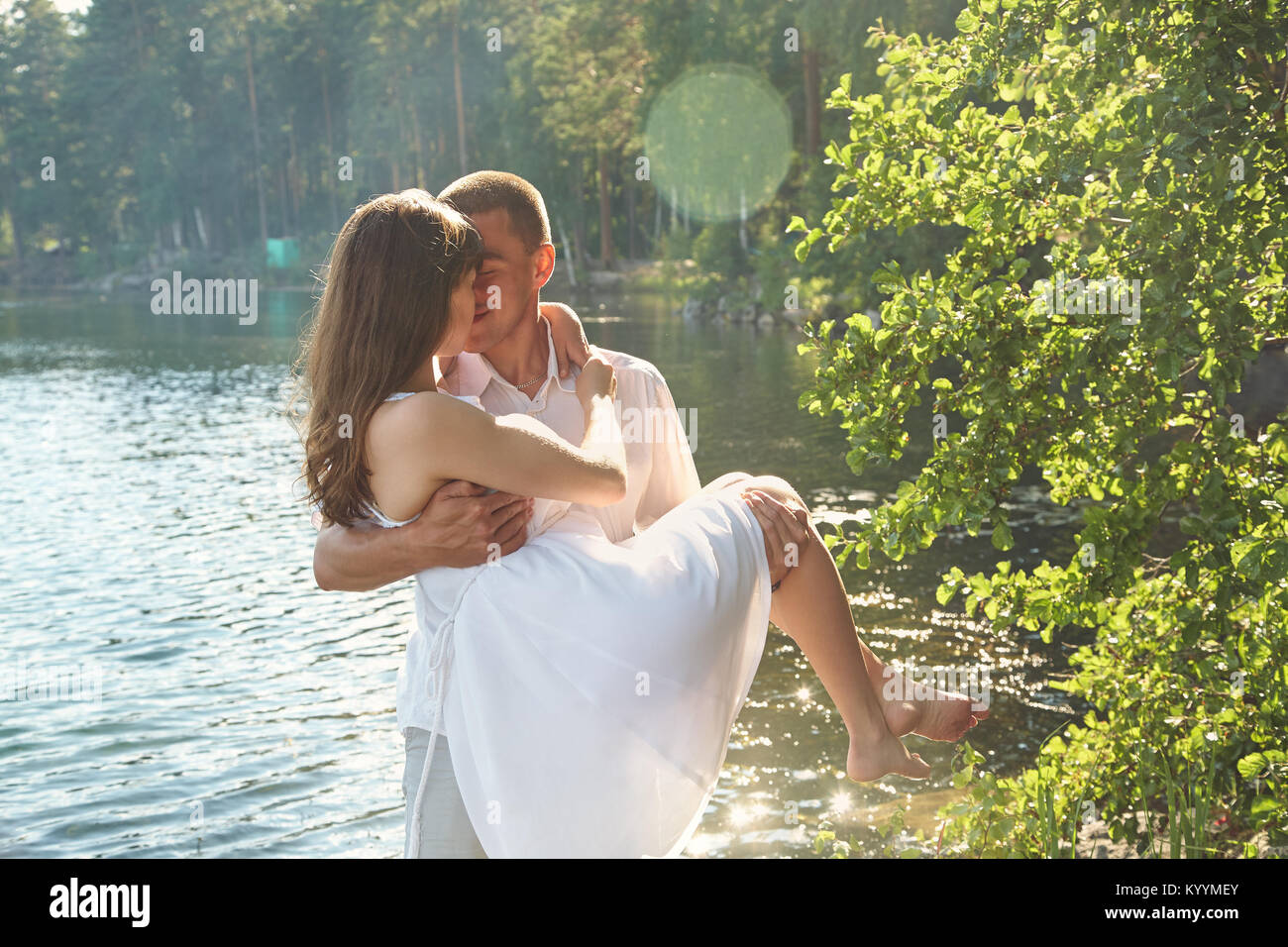 couple in love on the nature Stock Photo - Alamy