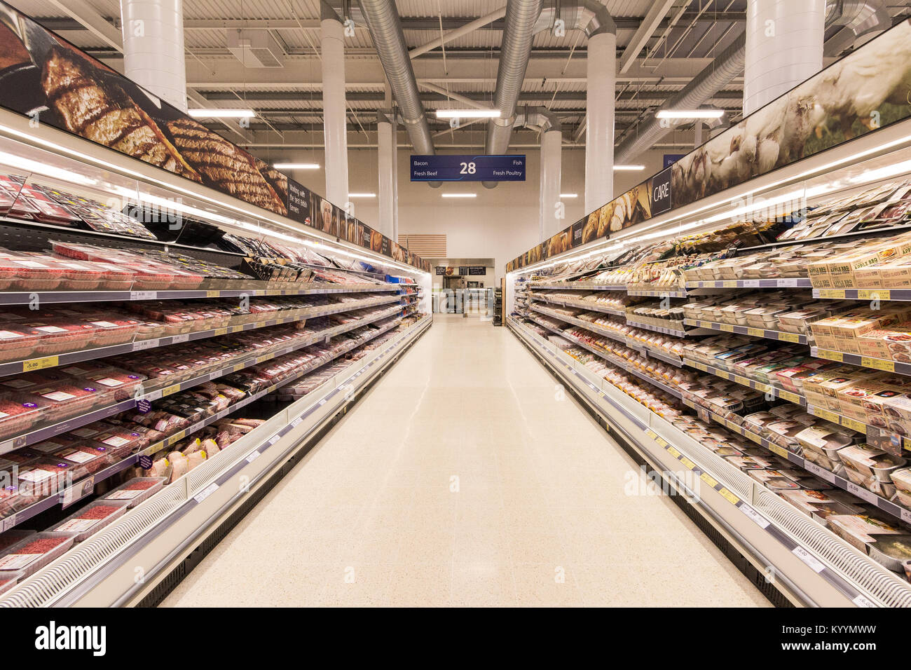 Meat aisle tesco hi-res stock photography and images - Alamy