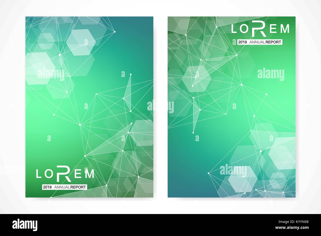Scientific brochure design template. Vector flyer layout, Molecular ...