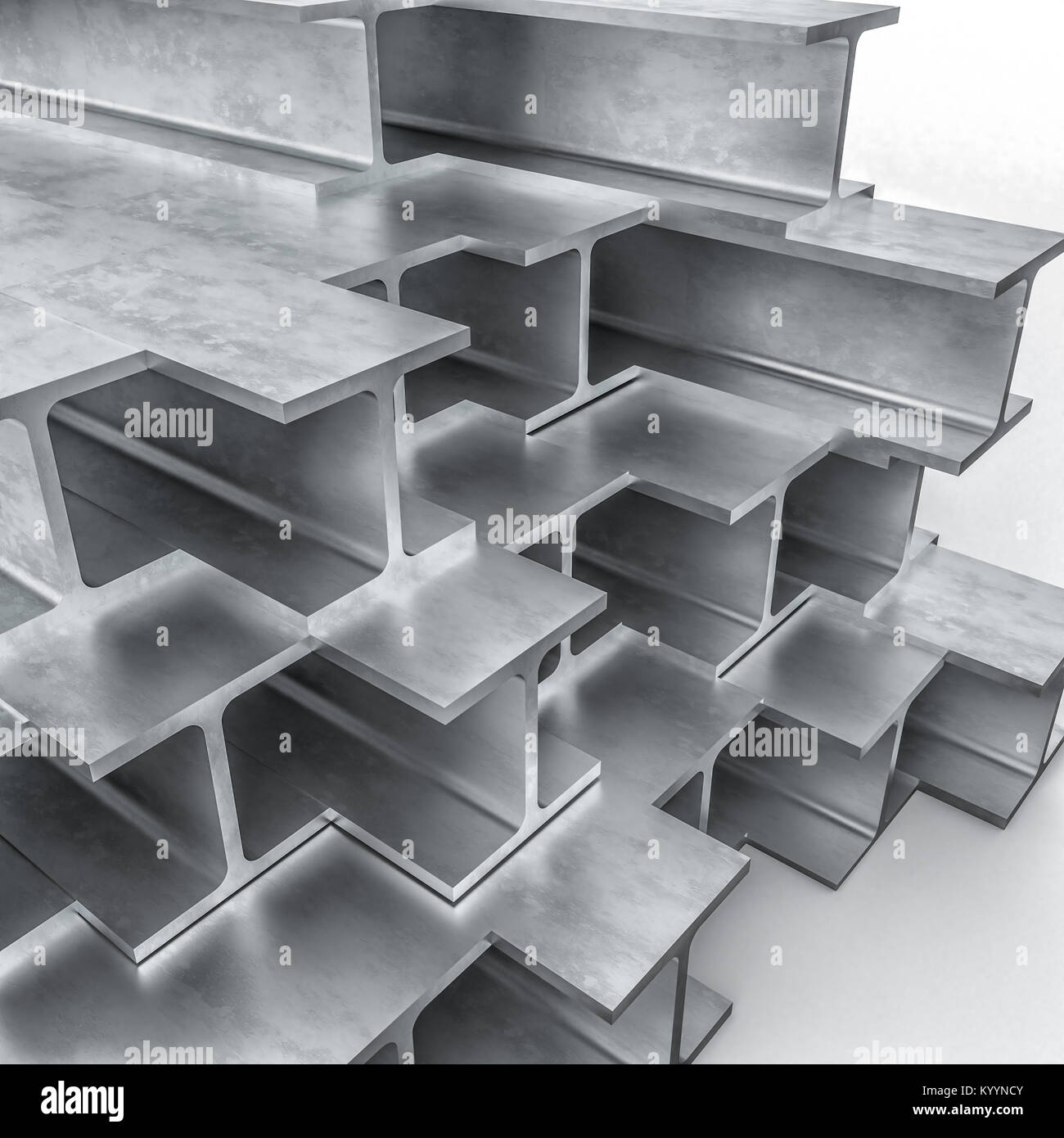 steel metal beam 3d rendering image Stock Photo - Alamy