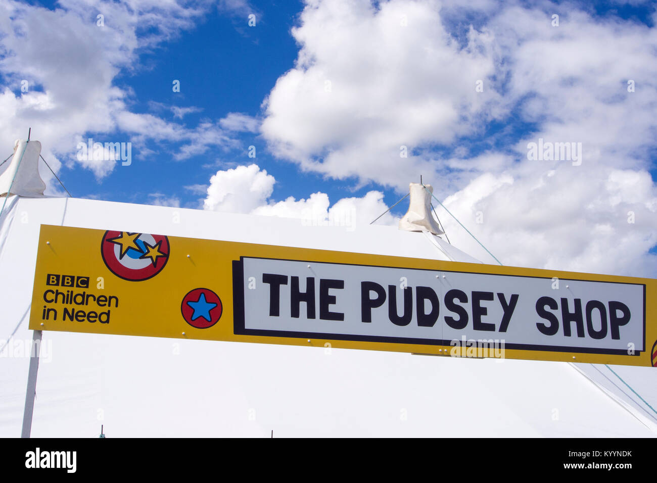 The Pudsey shop at Carfest North in the grounds of Bolesworth Castle ...