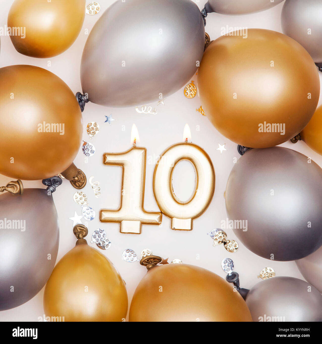 10 number birthday balloons hi-res stock photography and images - Alamy