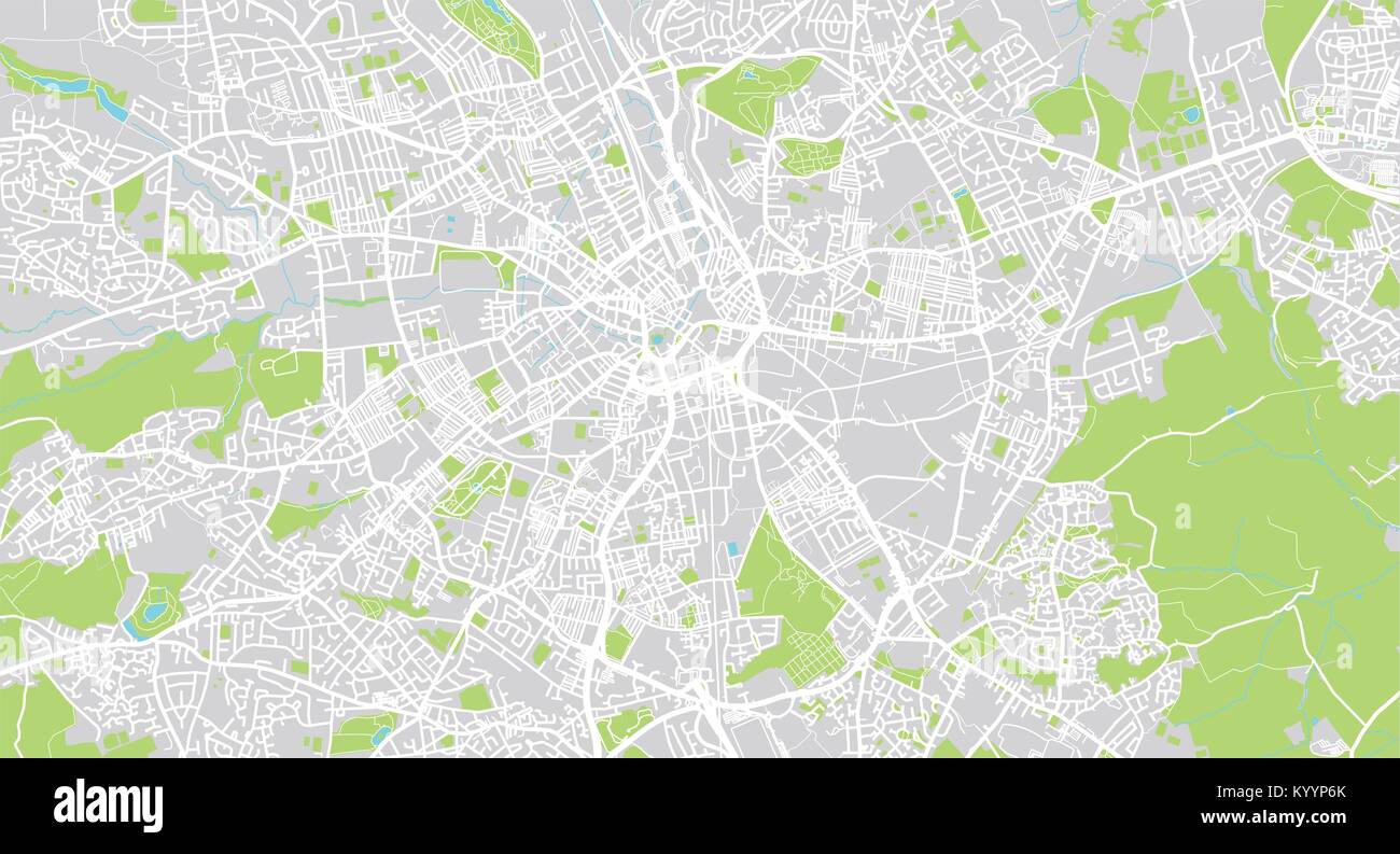 Urban vector city map of Bradford, England Stock Vector Image & Art - Alamy