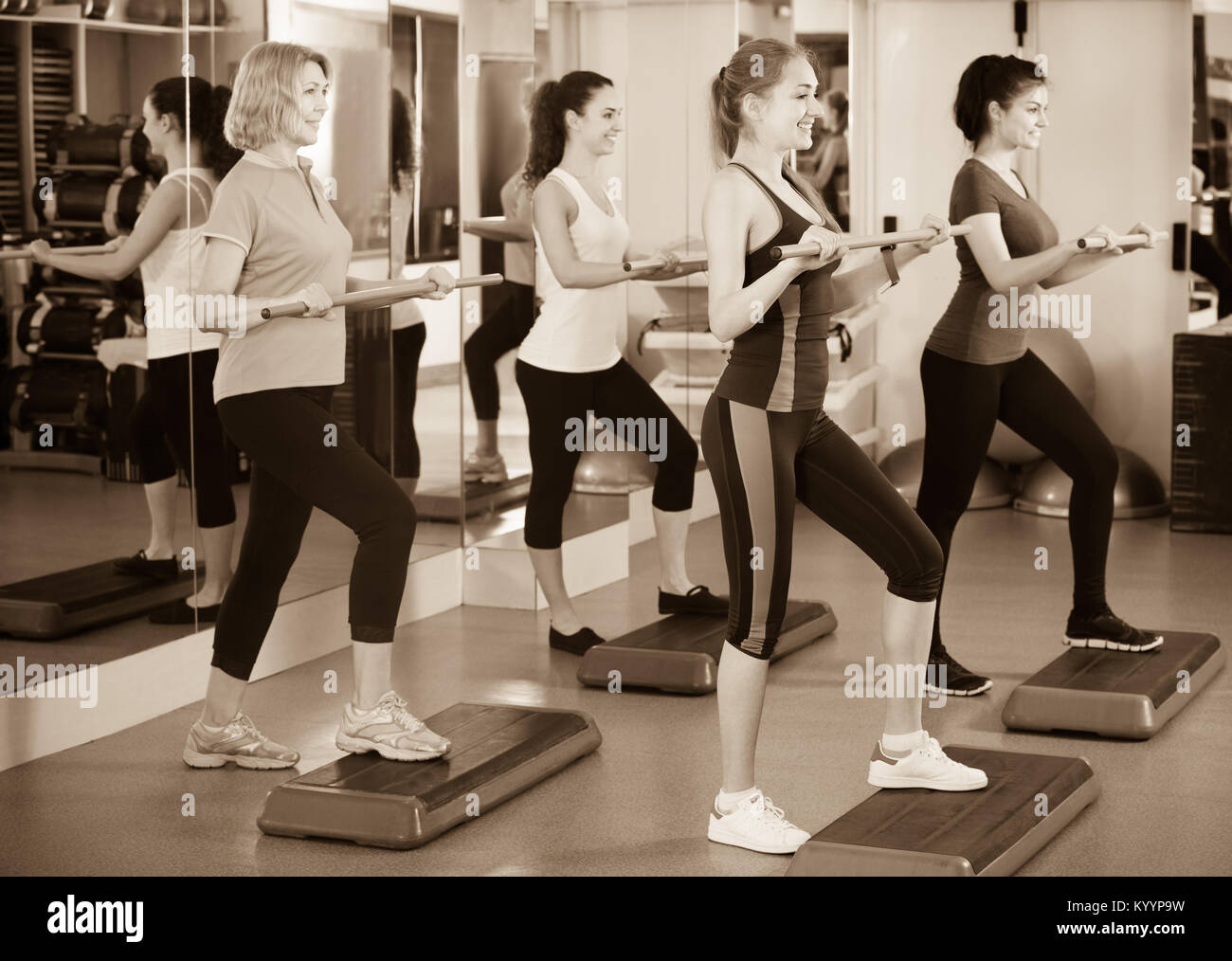 Aerobic step hi-res stock photography and images - Alamy
