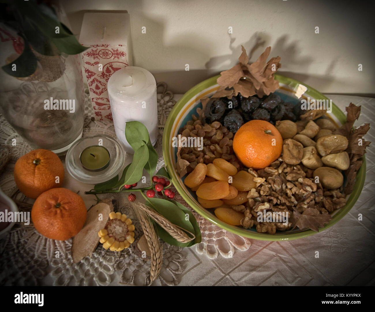 Traditional food on Orthodox Christmas Eve Stock Photo - Alamy