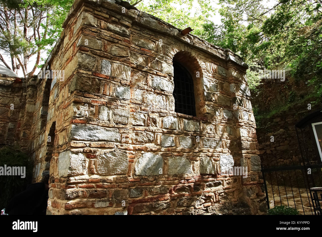 Selçuk, Turkey - April 21, 2008: View of the wall with the arched ...