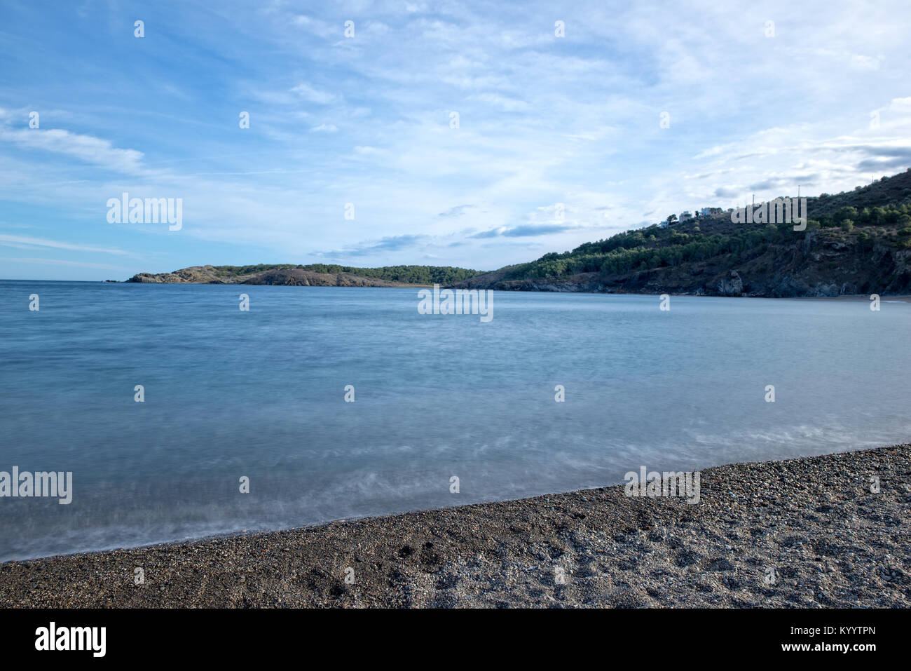 Beach on the coast of Colera, Girona, Spain Stock Photo - Alamy