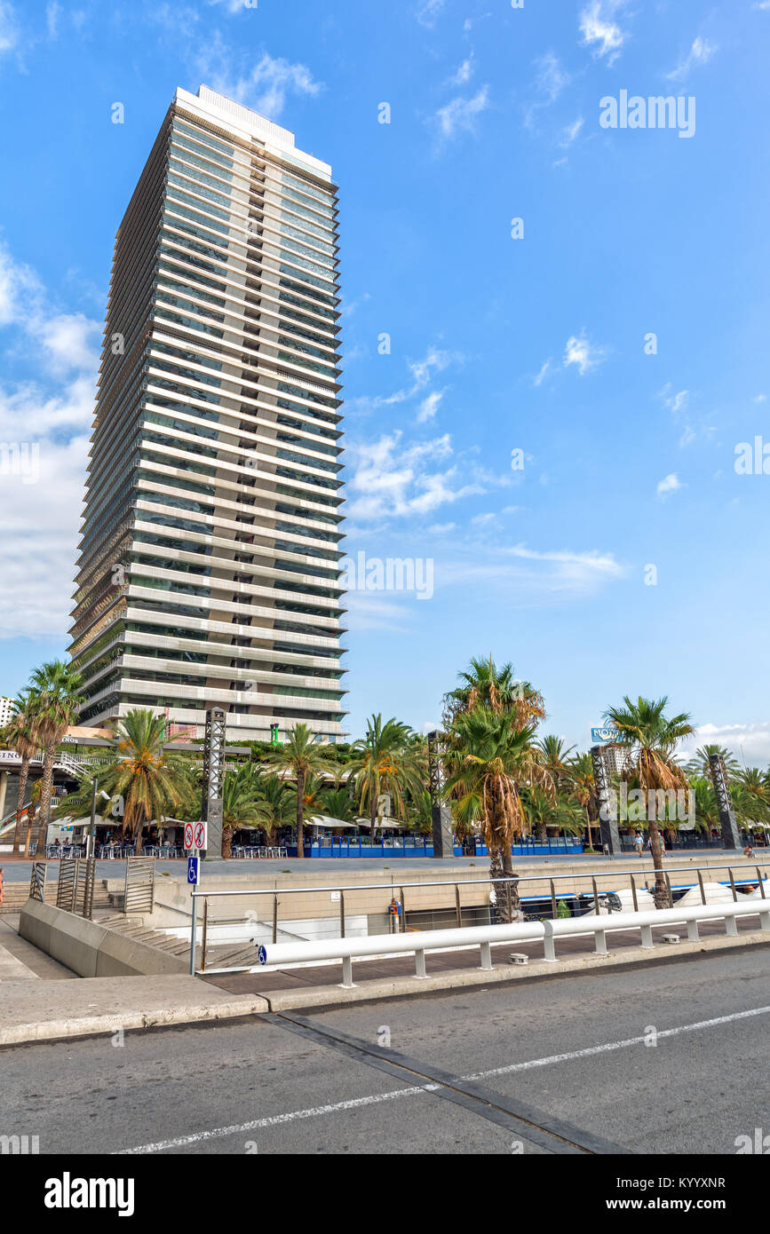 Barcelona, Spain-September 2017: the skyscraper gates of Barcelona ...