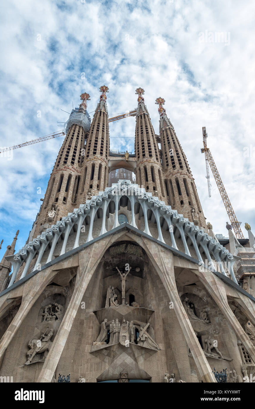 Sagrada Familia Church in Barcelona by Gaudi. Spain september 2017 ...