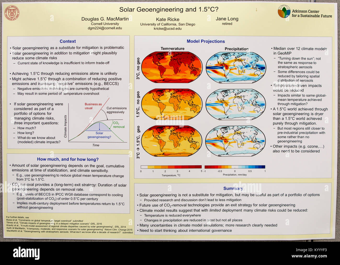 A poster about geoengineering at a climate change conference held at ...