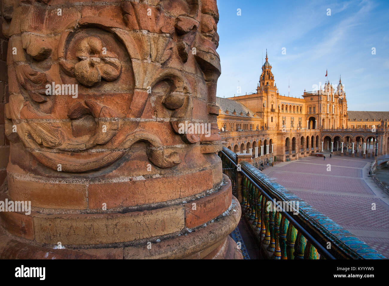 Seville, Andalusia, Spain - Spain Square in city of Seville, it was ...
