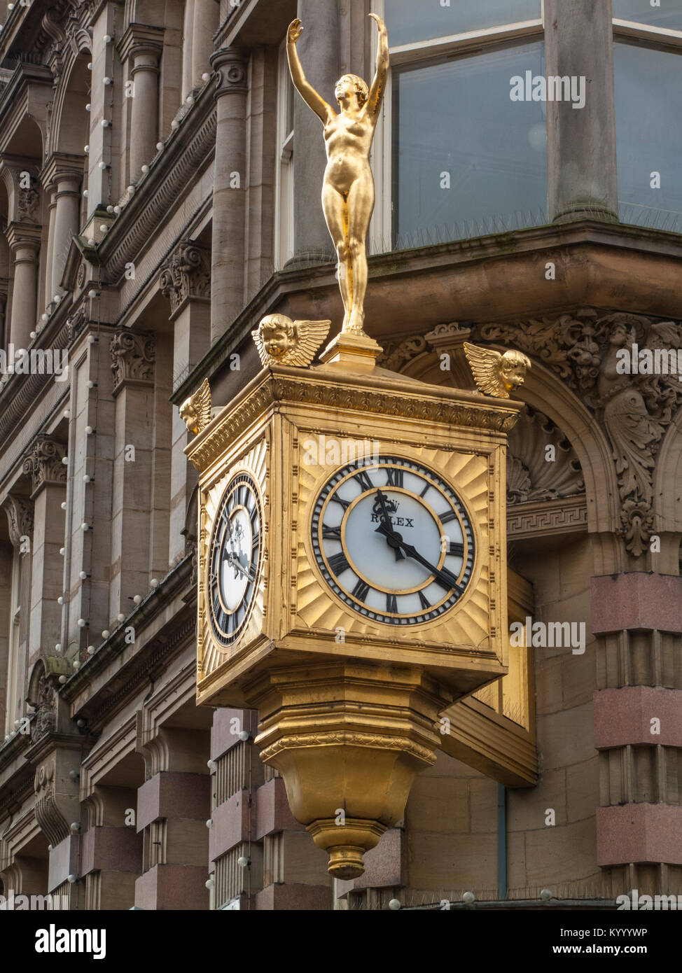 Newcastle goldsmiths clock hi-res stock photography and images - Alamy