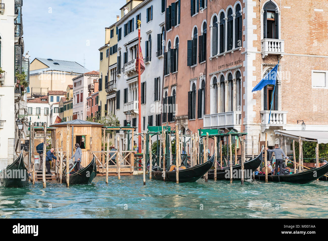 Building architecture along the Grand Canal in Veneto, Venice, Italy ...
