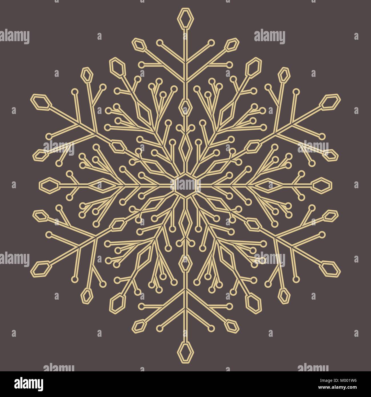 Pretty Vector Round Snowflake Stock Vector Image & Art - Alamy