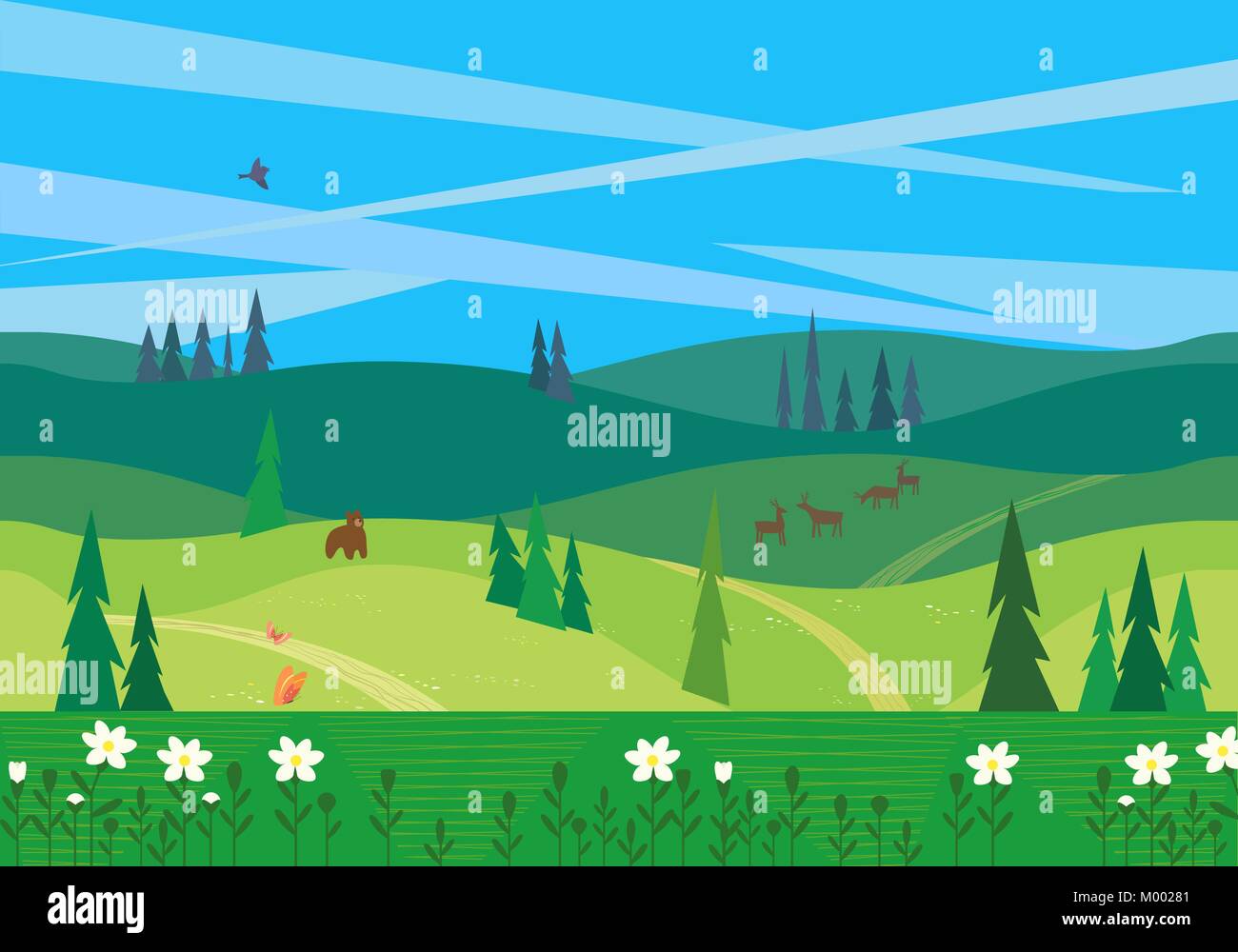 Valley top Stock Vector Images - Alamy