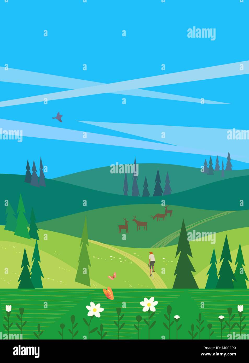 Bird valley Stock Vector Images - Alamy