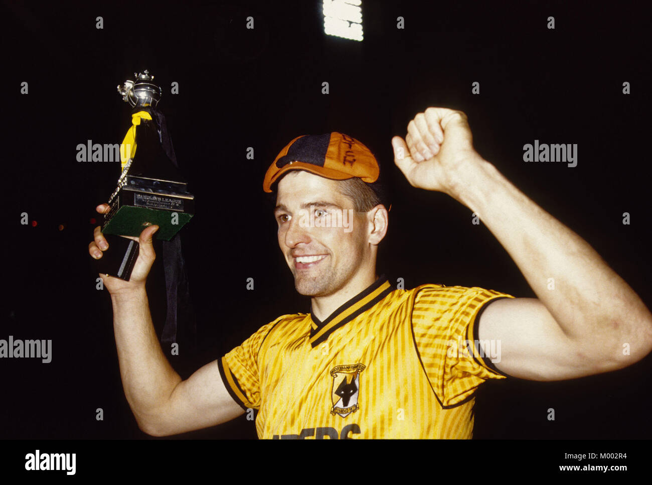 Wolverhampton Wanderers footballer Steve Bull celebrates winning 3rd ...